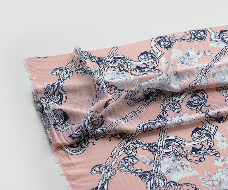 Chiffon Fabric with Chain Print, Fabric By the Yard– Land of Oh Fabrics