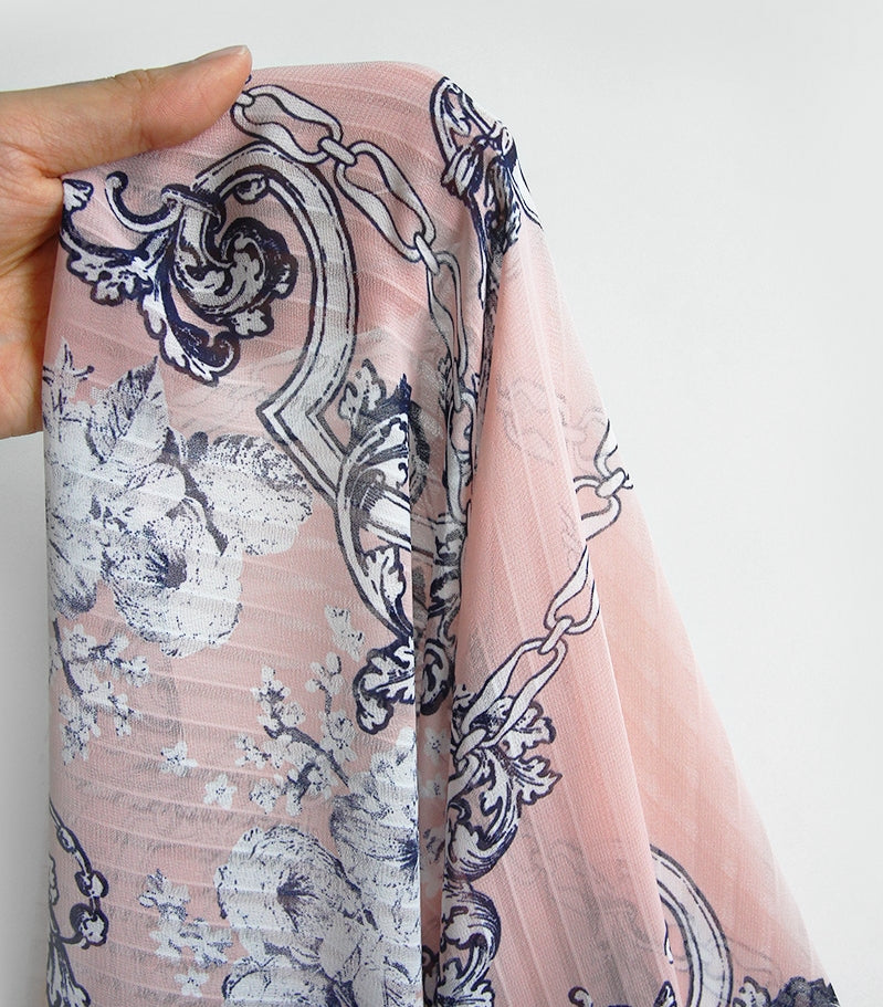 Chiffon Fabric with Chain Print, Fabric By the Yard– Land of Oh Fabrics