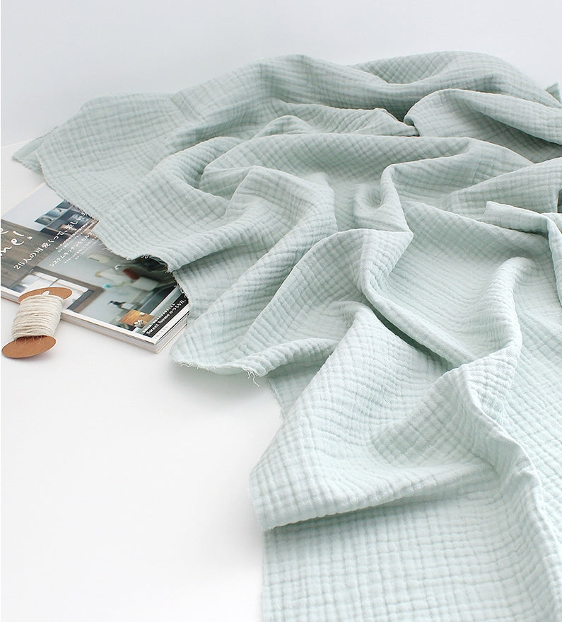 Wrinkled Organic Cotton Gauze, Crinkle Gauze, Triple Layers - 4 Colors ...