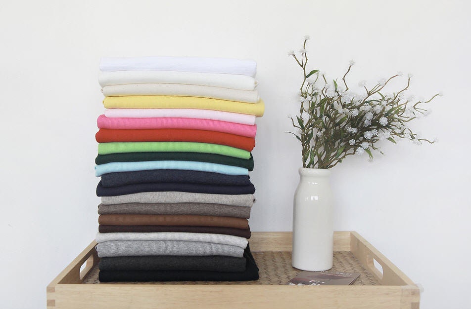 Ribbing Cotton Rib Knit Fabric, Binding Knit Fabric, Hem Fabric– Land ...