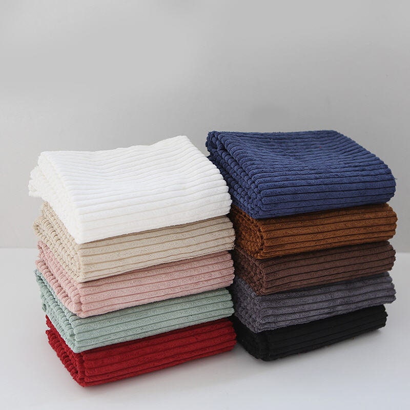 Extra Wide Wale Corduroy Fabric, Polyester Corduroy Fabric, 10 mm– Land ...
